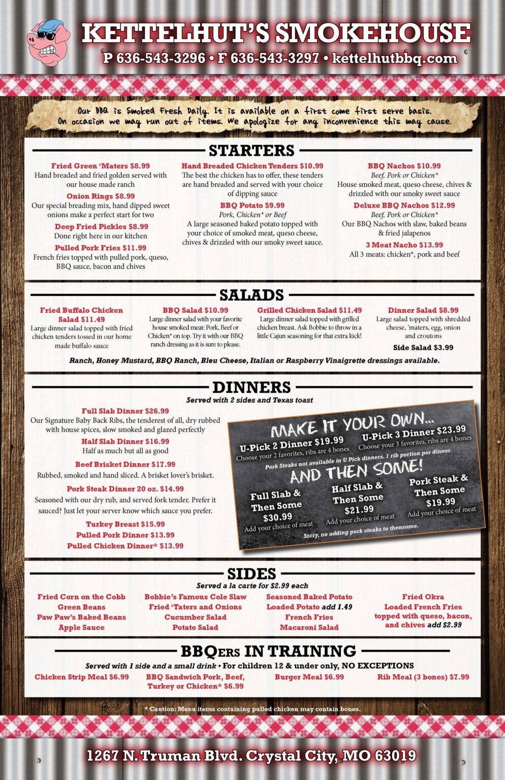 Menu – KettleHut SmokeHouse